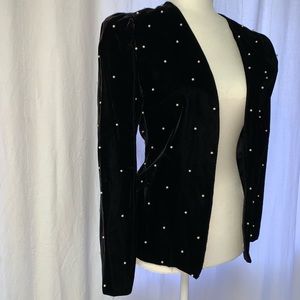Jackets & Coats | Vintage Velvet Pearl Jacket | Poshmark